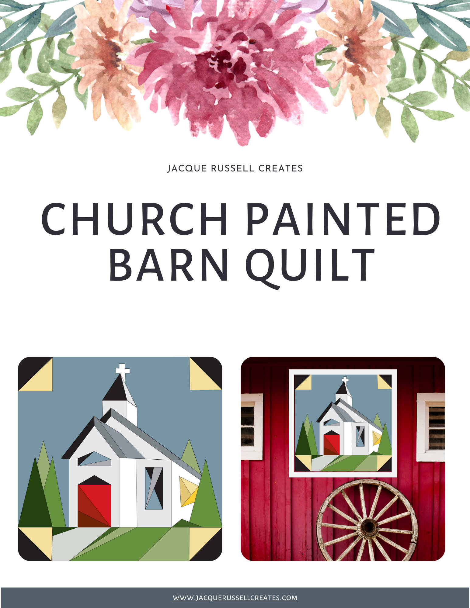 Church Barn Quilt Digital PDF Pattern - Etsy