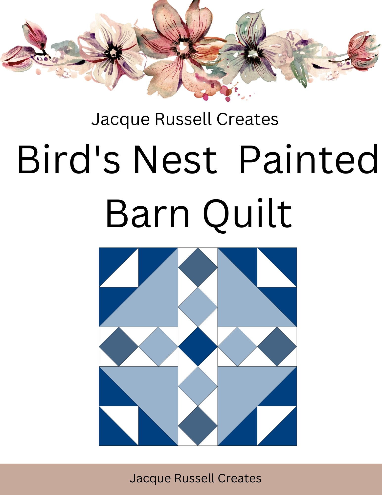 48x48 Bird's Nest Painted Barn Quilt Digital SVG PDF Pattern - Etsy