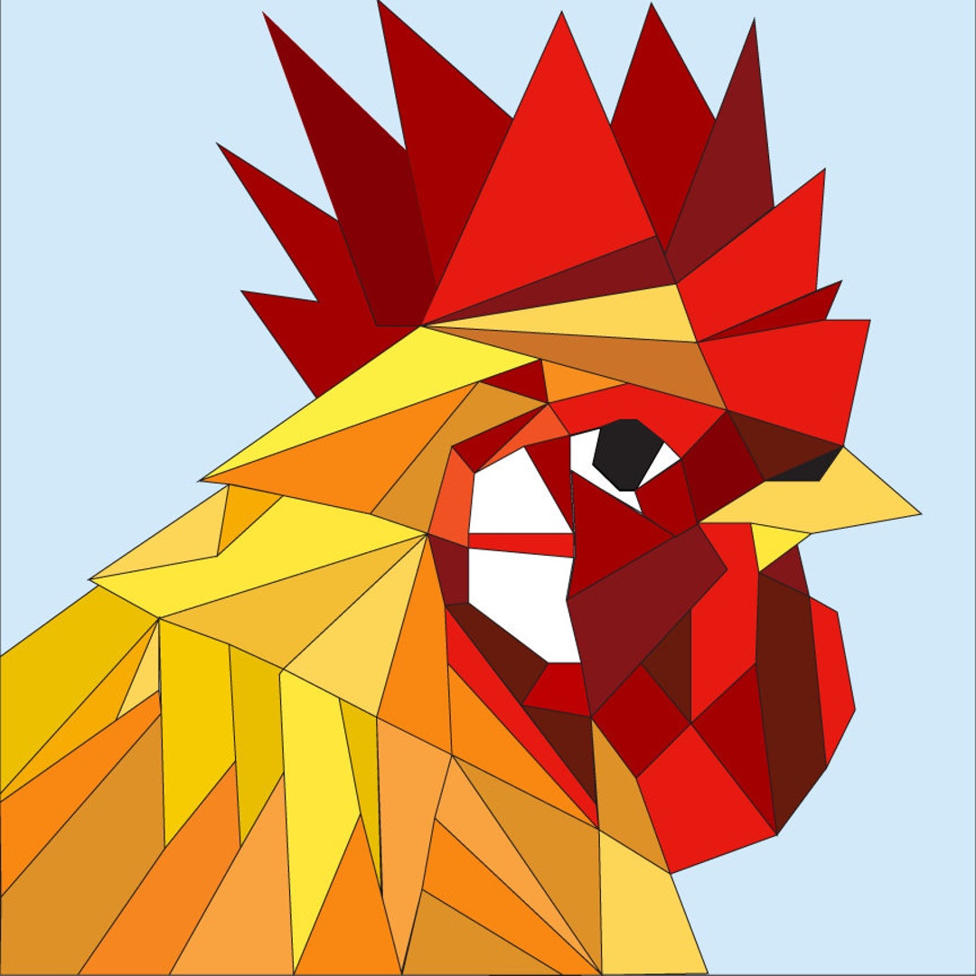 12x12 Chicken Painted Barn Quilt Digital PDF SVG Pattern Download - Etsy