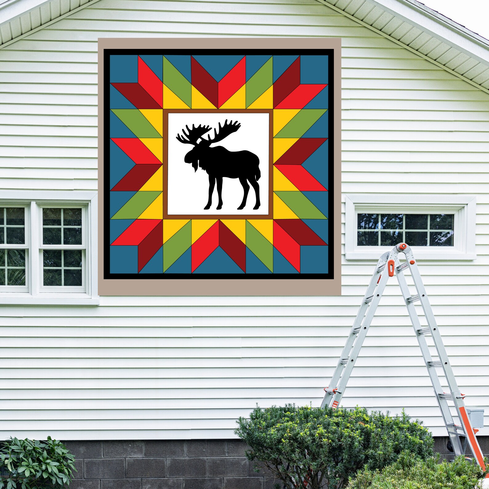 12x12 Moose in the Wild Barn Quilt PDF Pattern, SVG Pattern, Wood Quilt ...