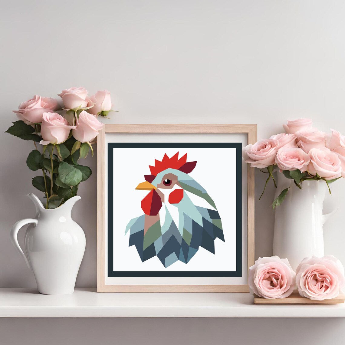 Chicka Barn Quilt Pattern | Modern Chicken Block (PDF Download) - Etsy