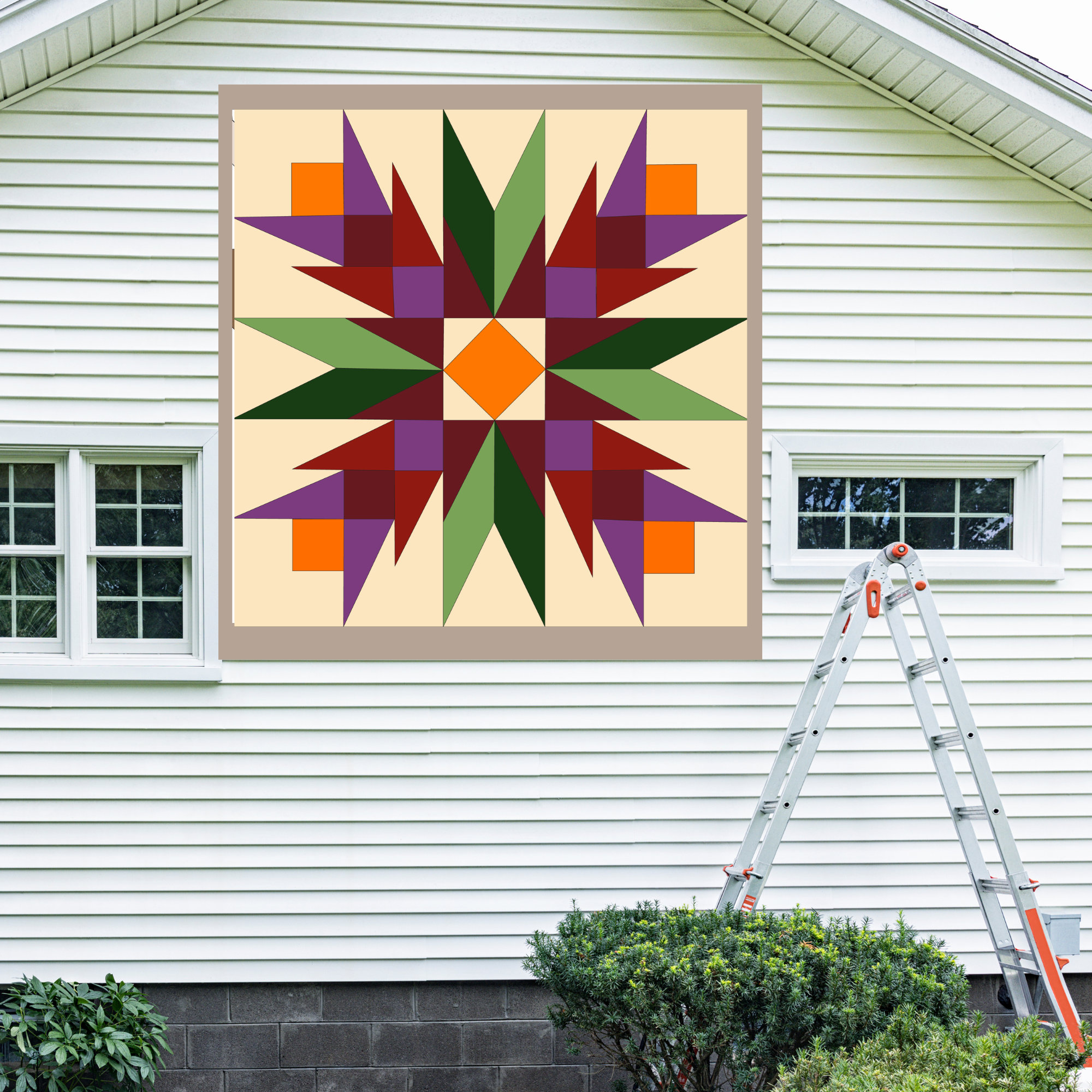 Double Crocus Barn Quilt PDF Pattern, SVG Pattern, Wood Quilt to Paint ...