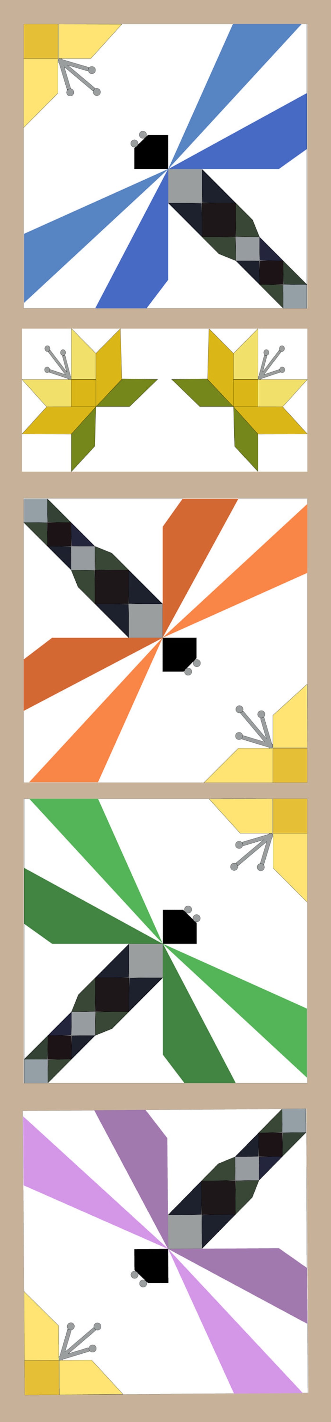 Dragonfly Flower Barn Quilt Pattern: SVG, PDF (24x103") - Etsy