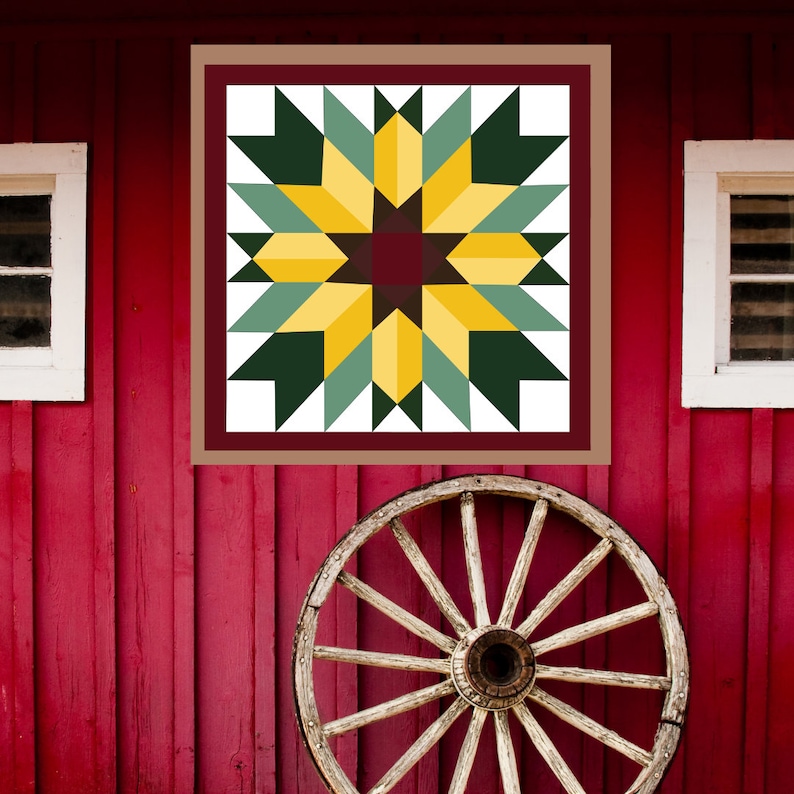 Sunflower Barn Quilt PDF Pattern: Large Wood Quilt SVG Bundle - Etsy