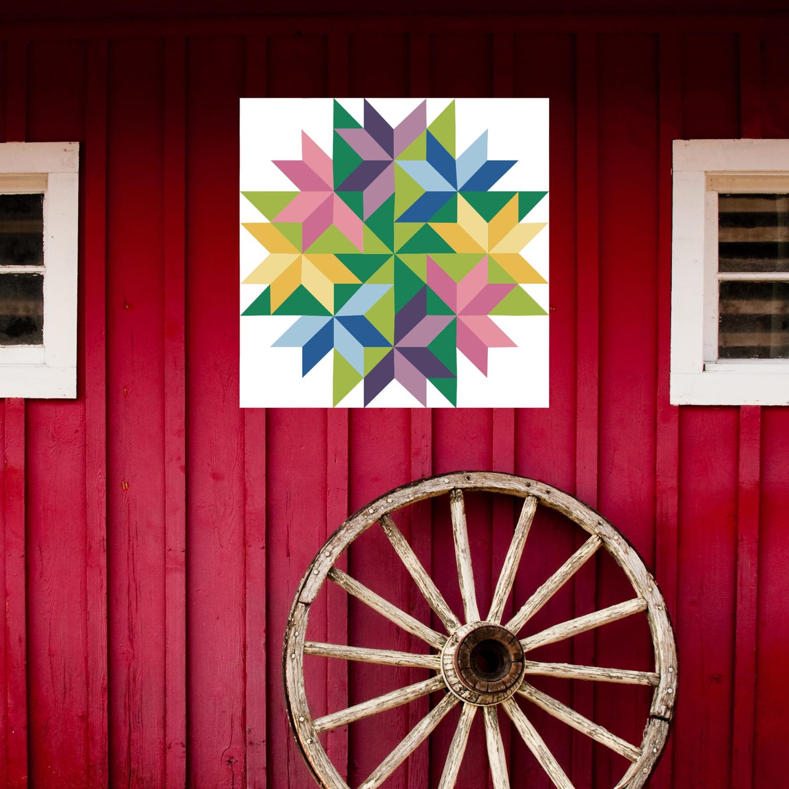 Spring Bouquet Quilt Block Pattern: Floral Barn Quilt (digital Download ...