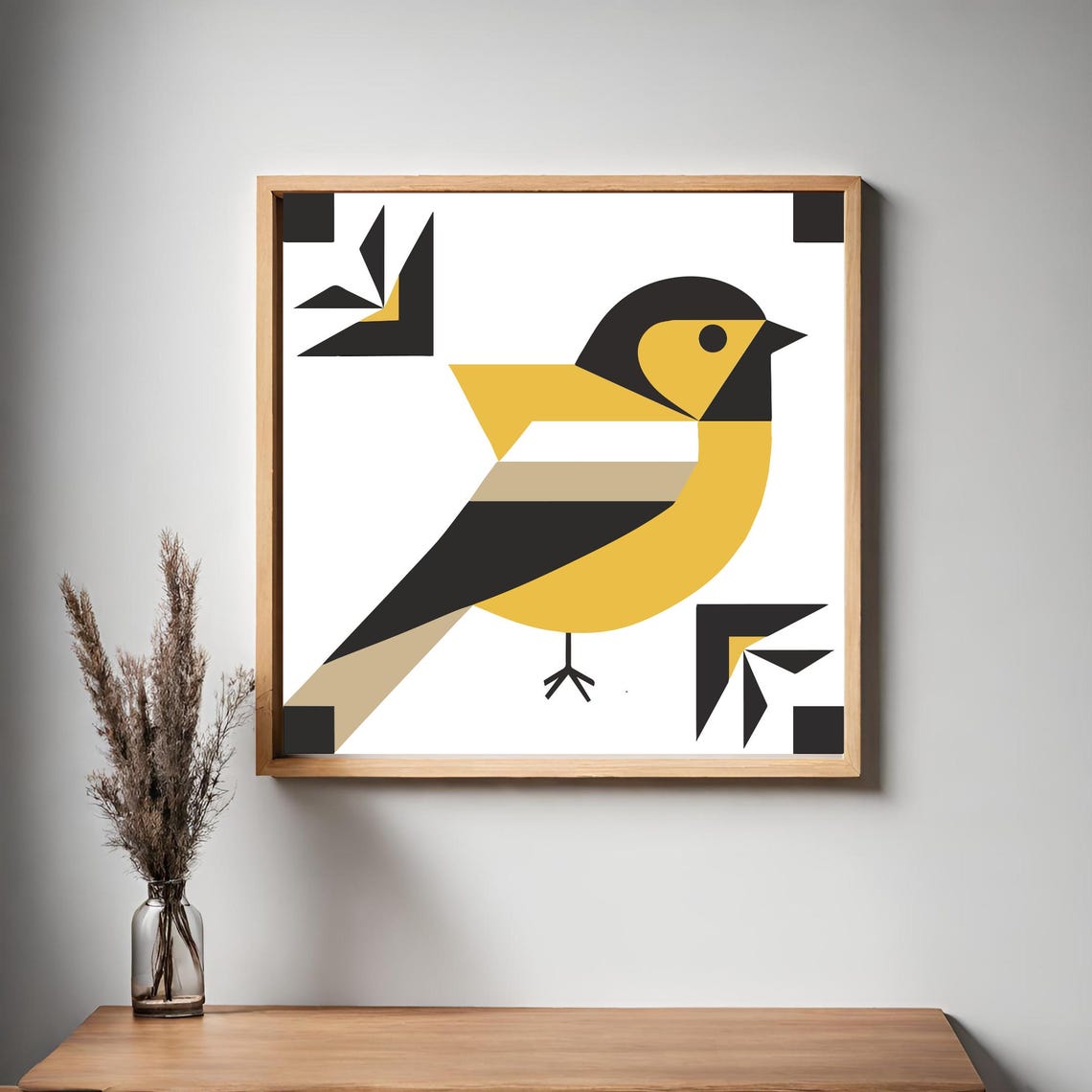 Modern Finch Quilt Block Pattern: DIY Barn Quilt Decor (digital ...