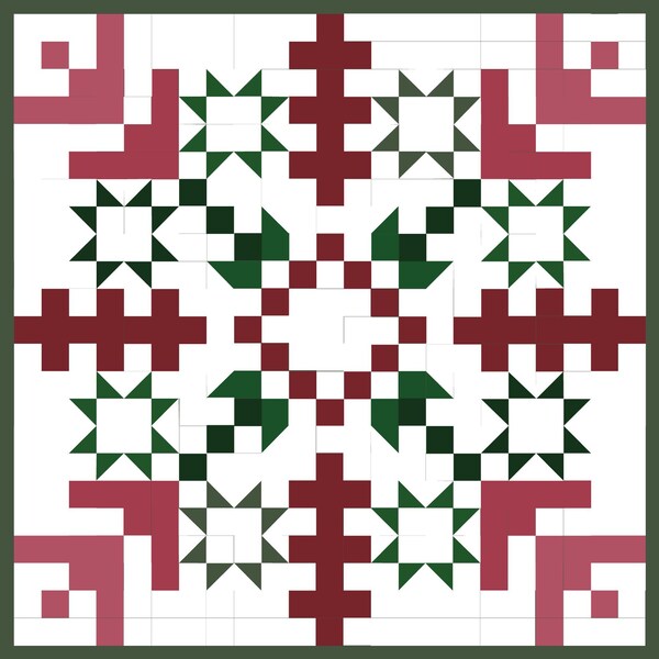 Double Crocus Barn Quilt PDF Pattern, SVG Pattern, Wood Quilt to Paint ...