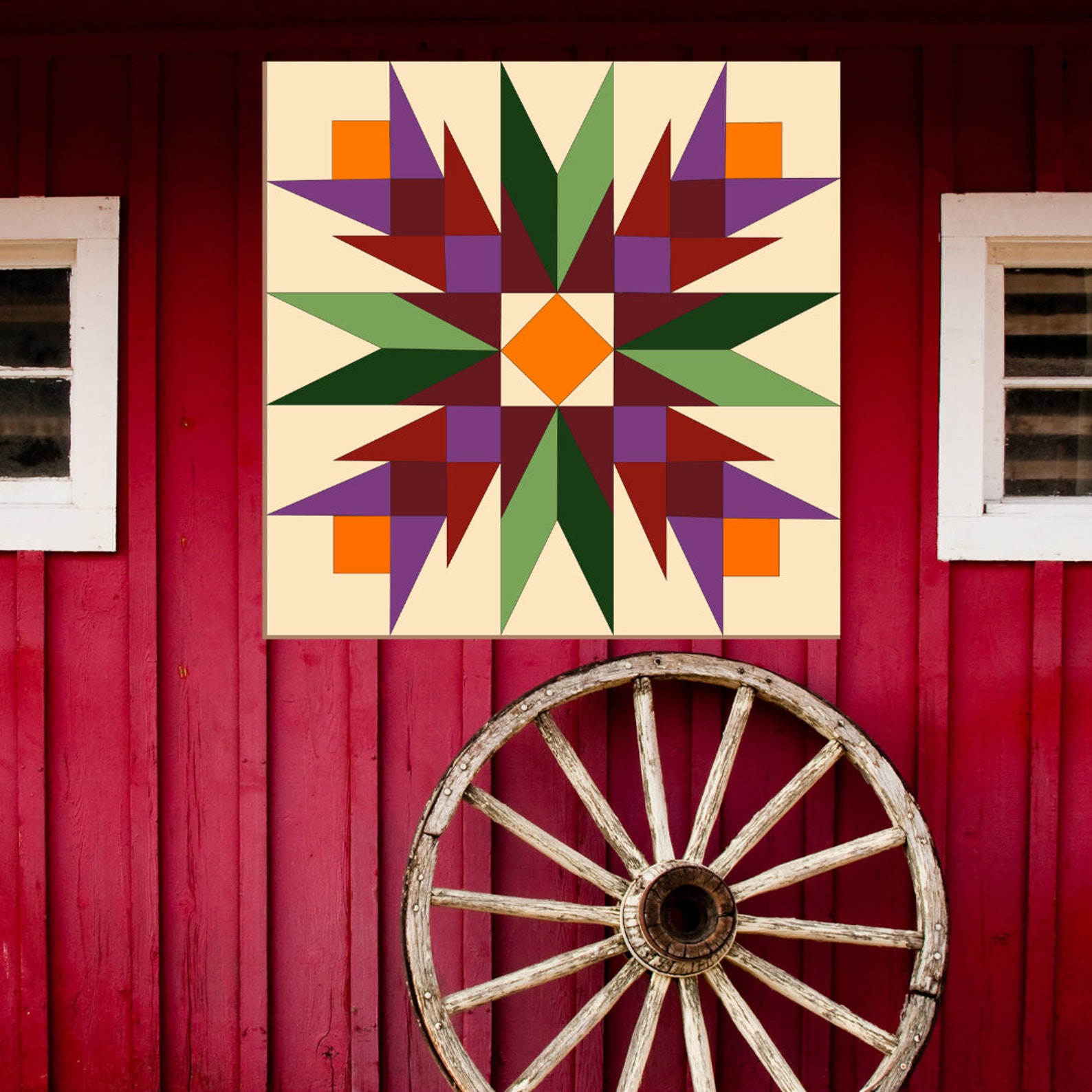 Double Crocus Barn Quilt PDF Pattern: SVG Bundle - Etsy