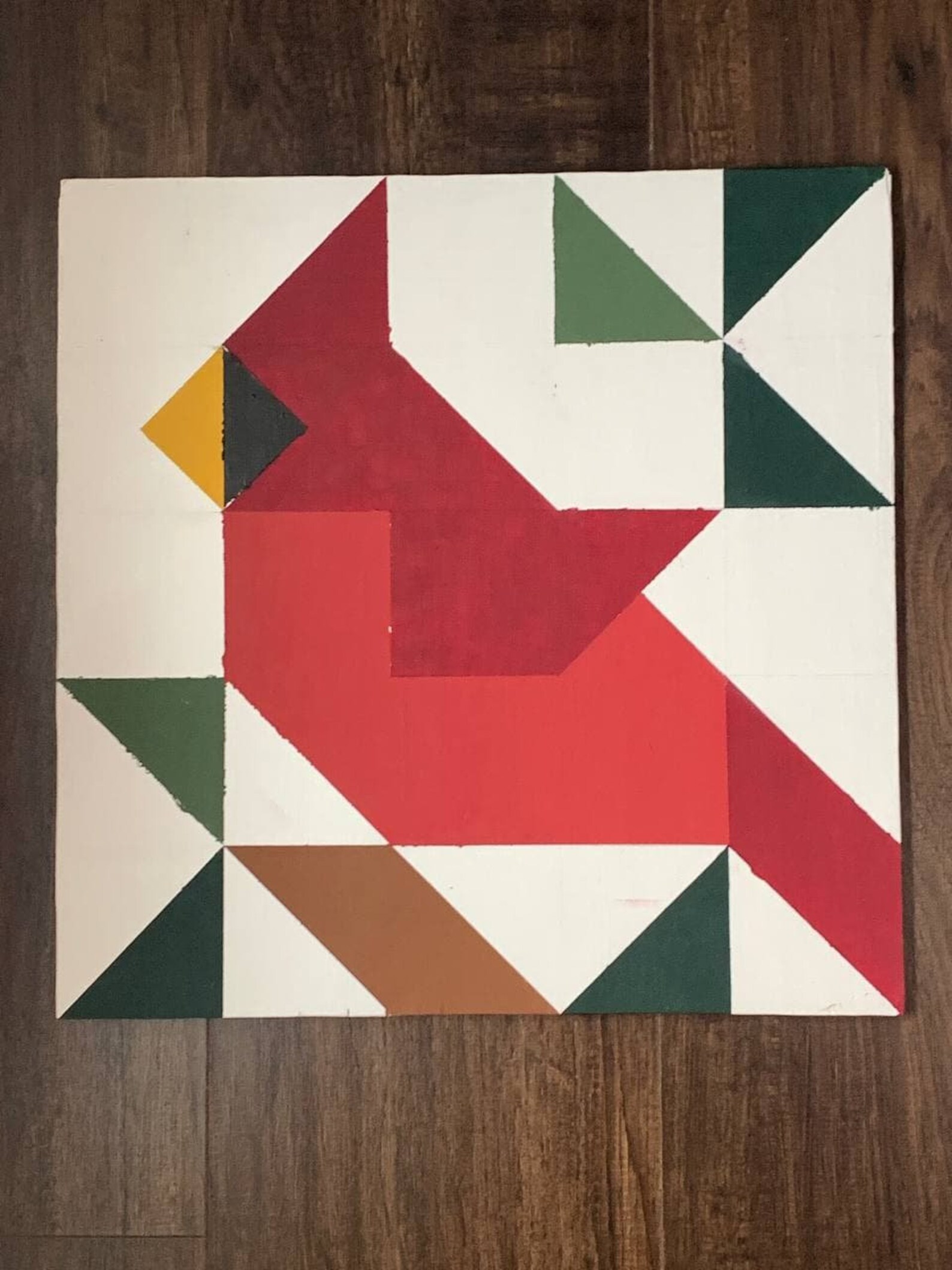 Cardinal Barn Quilt PDF Pattern | Etsy