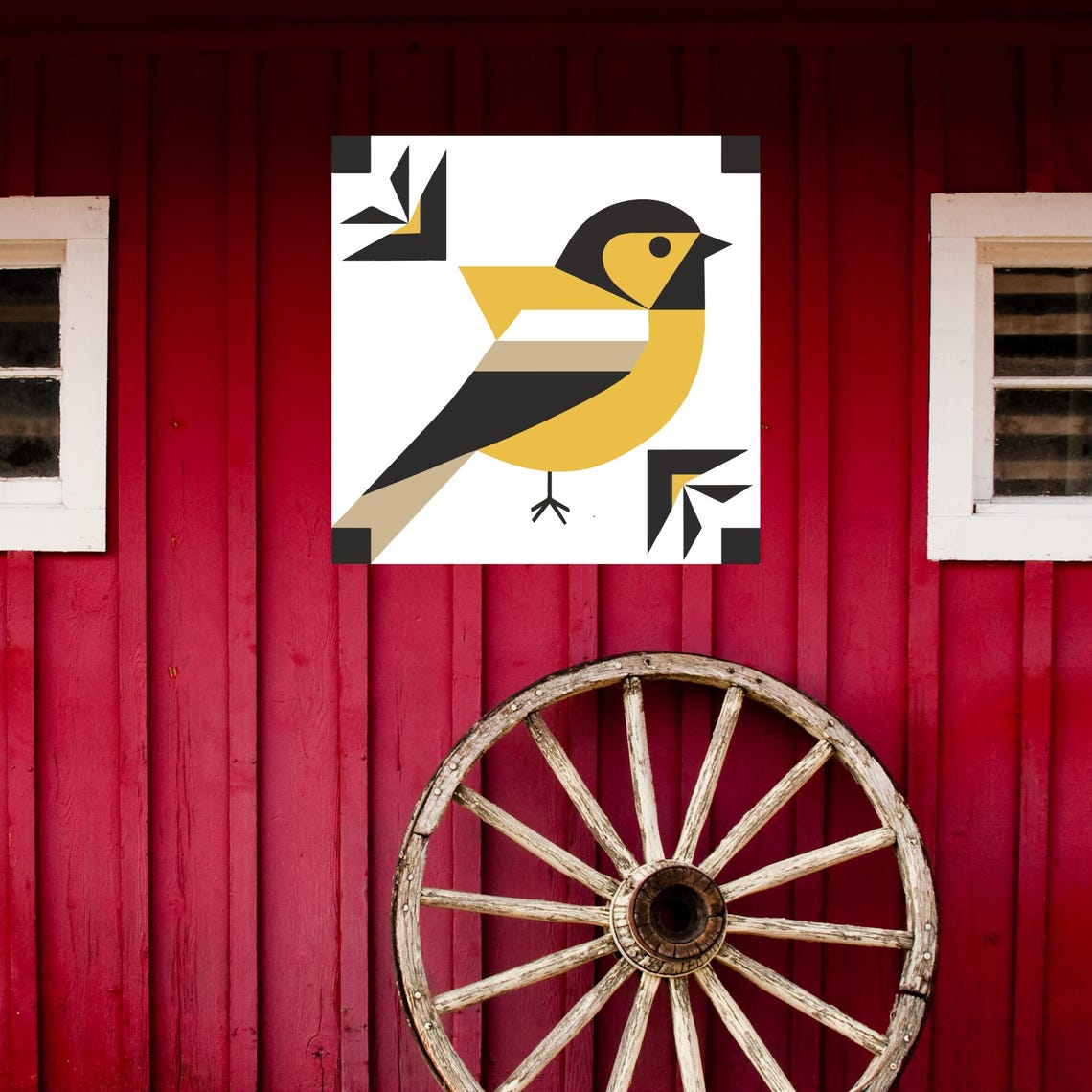 Modern Finch Quilt Block Pattern: DIY Barn Quilt Decor (digital ...