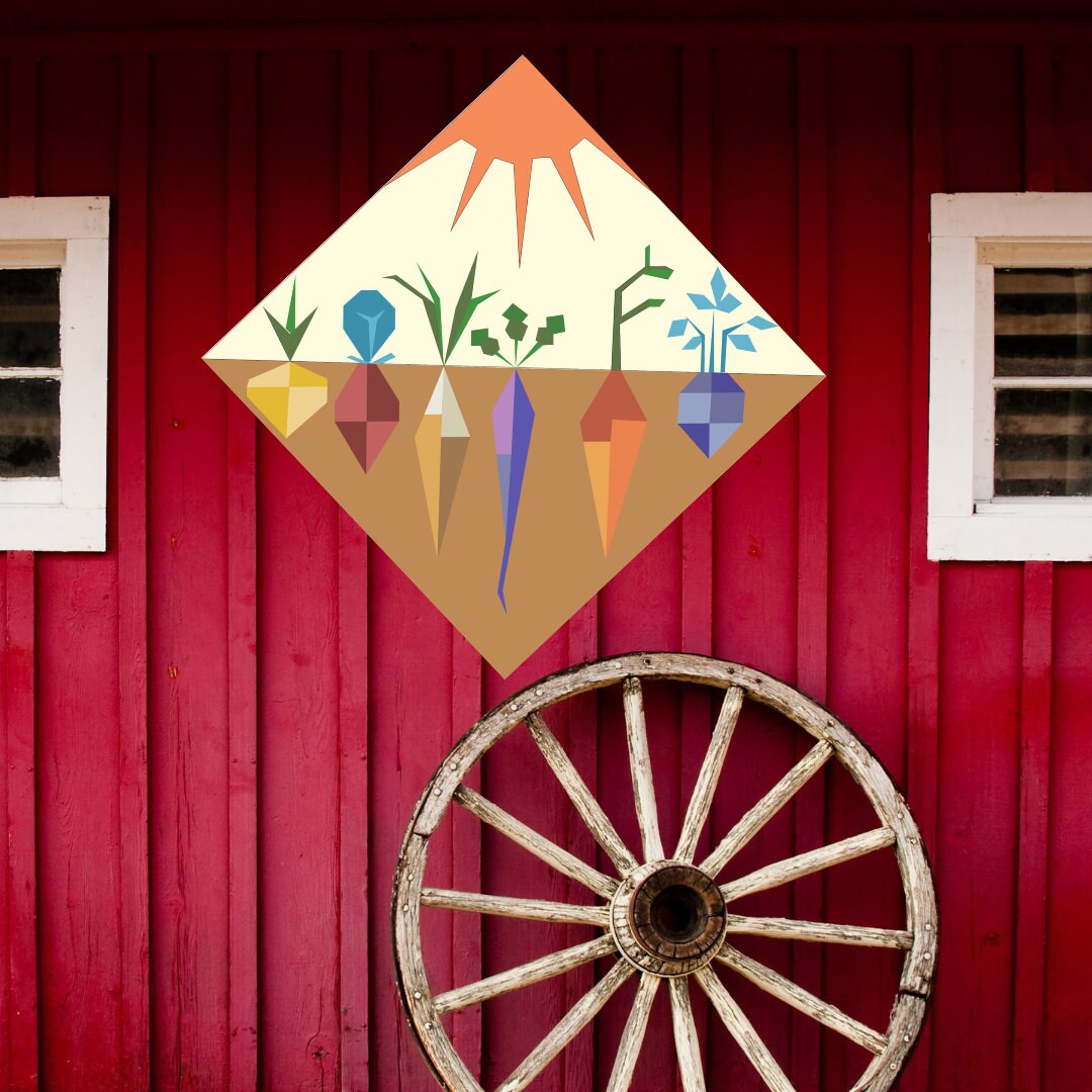 36x36" Veggie Garden Barn Quilt PDF Pattern, SVG Pattern, Wood Quilt to ...