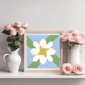 Easter Lily Quilt Block Barn Quilt - Digital Download, Spring DIY ...
