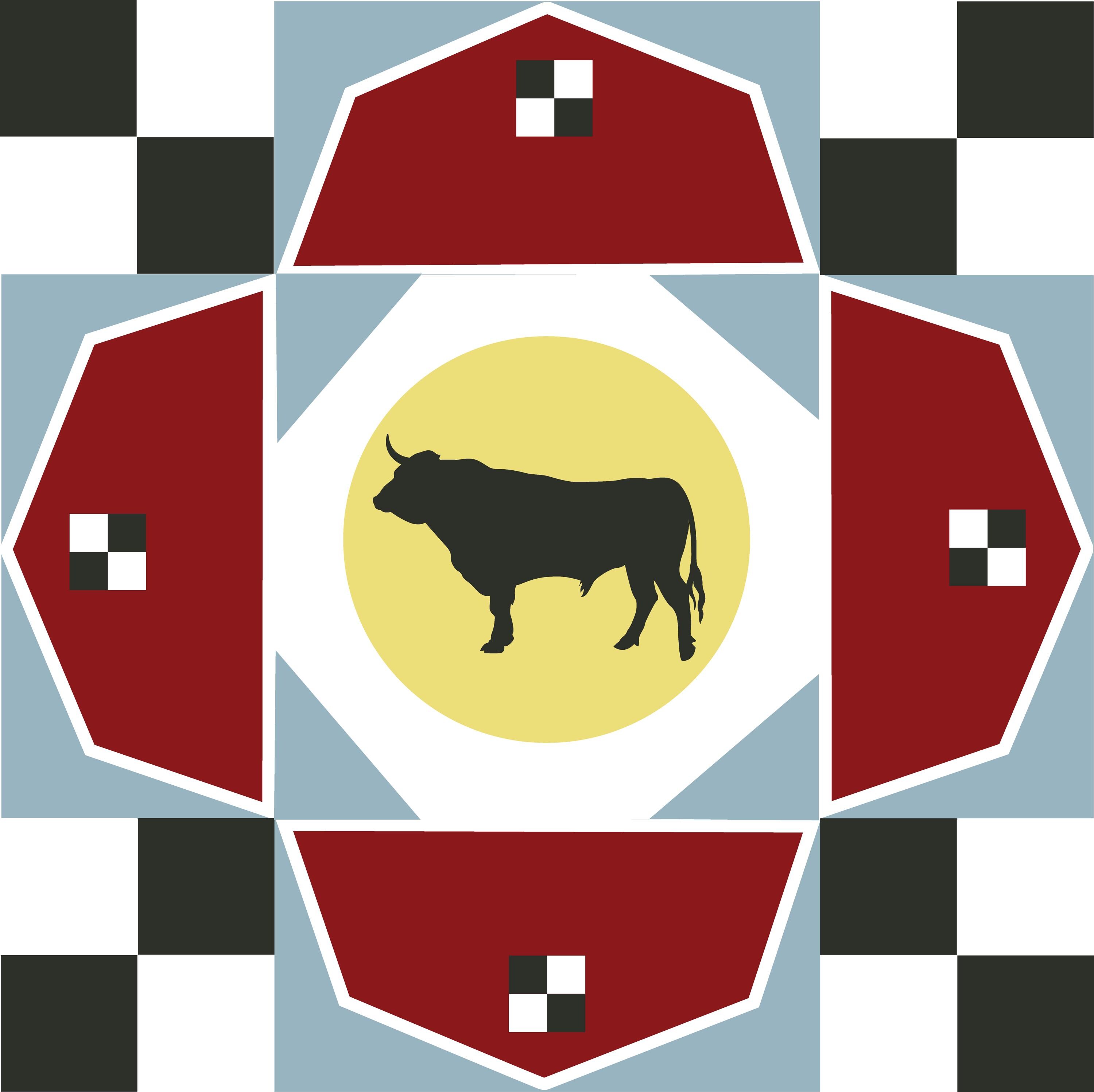 Bull in Barn Quilt Block Pattern: Rustic Farmhouse Decor (PDF, SVG) - Etsy