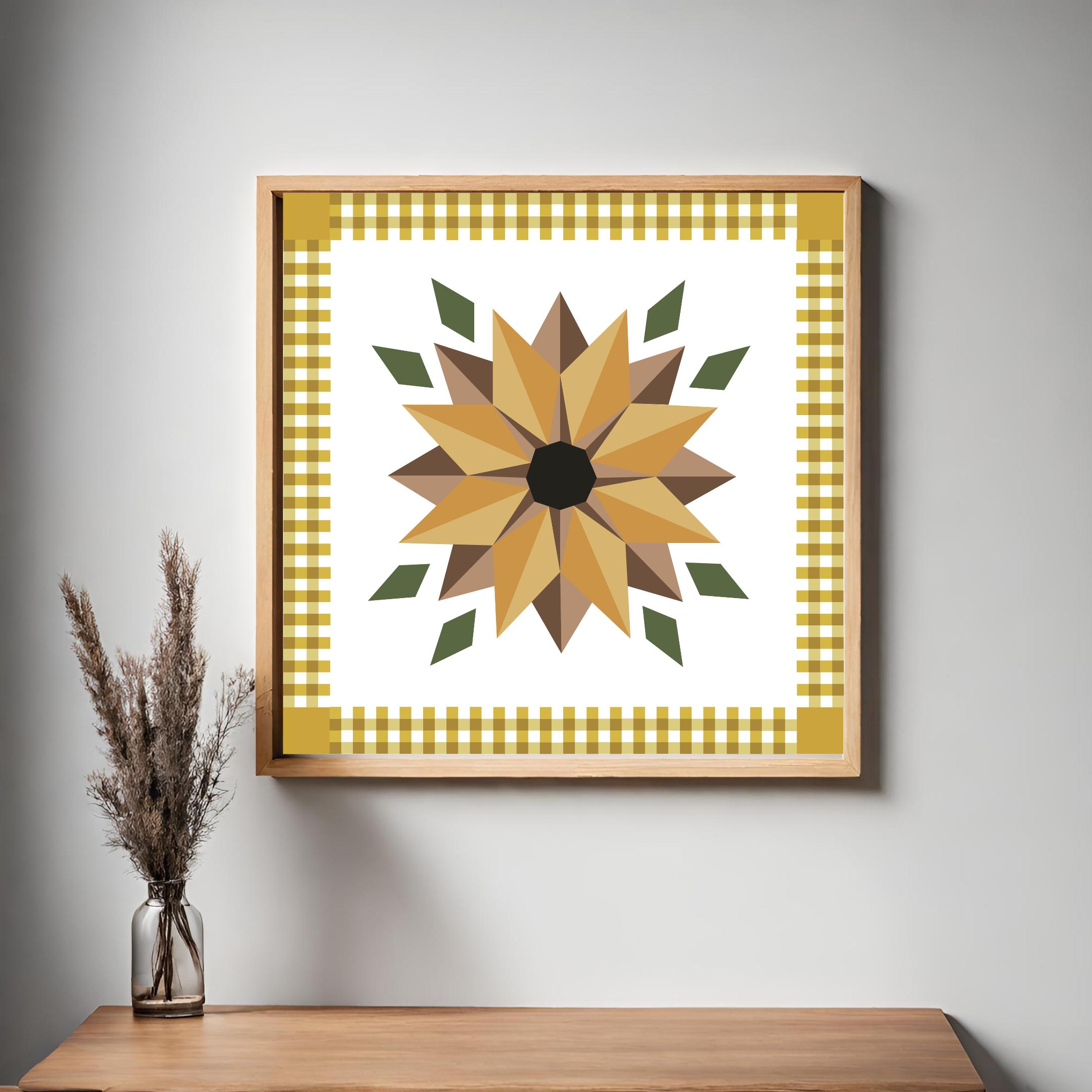 Sunflower Barn Quilt Pattern: Farmhouse DIY Decor (digital Download) - Etsy