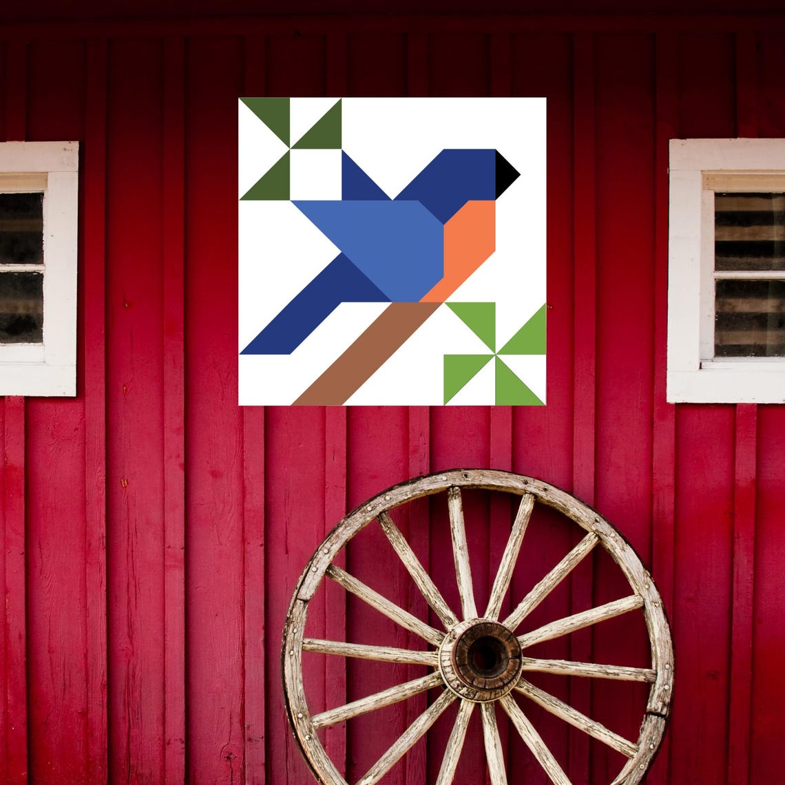 Bluebird Quilt Block Pattern: Traditional Barn Quilt Design (digital ...