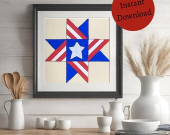 Ohio Star Barn Quilt Pattern Digital File - Etsy