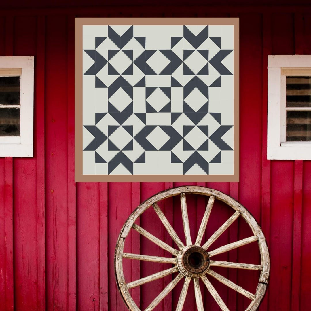 48x48 Disappearing Snowflake Barn Quilt PDF Pattern, SVG Pattern, Wood ...
