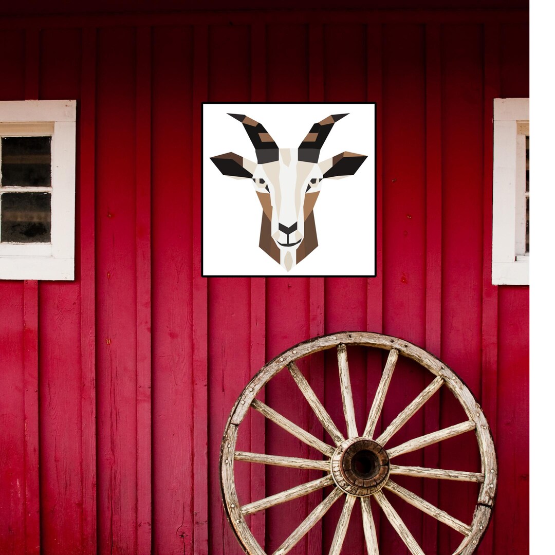12x12 Goat Barn Quilt PDF Pattern, SVG Pattern, Wood Quilt to Paint for ...