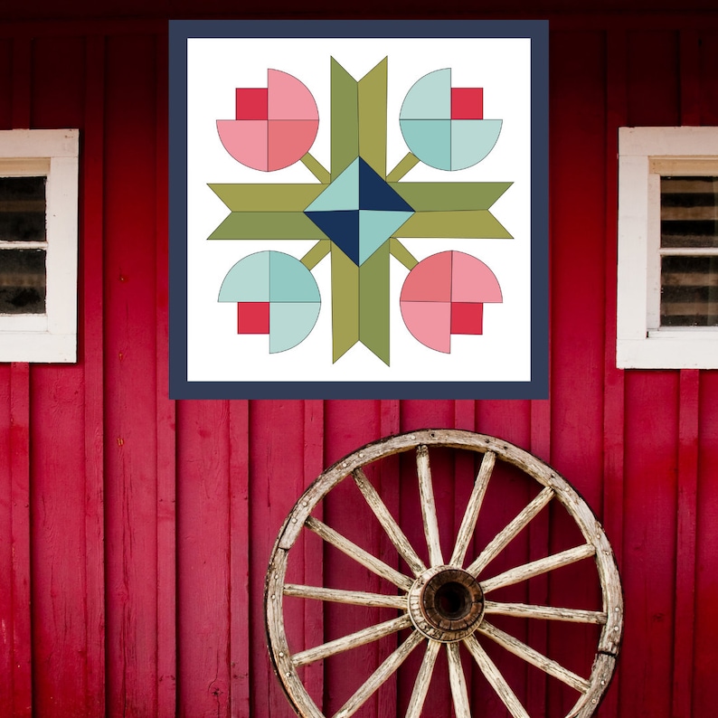 Flower Patch Barn Quilt Digital PDF SVG Downloadable Pattern Bundle - Etsy