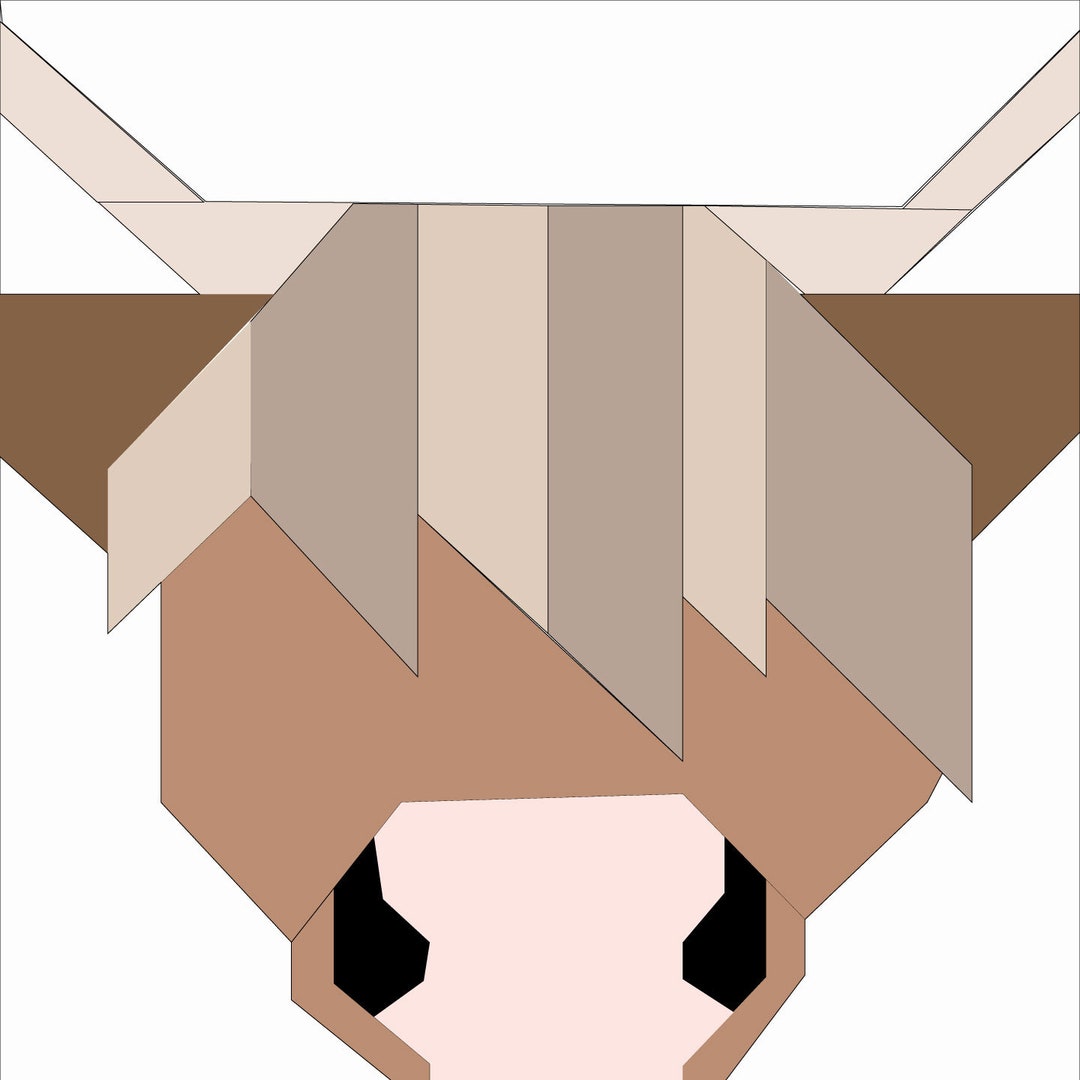 48x48 Highland Cow Painted Barn Quilt Digital SVG PDF Pattern - Etsy