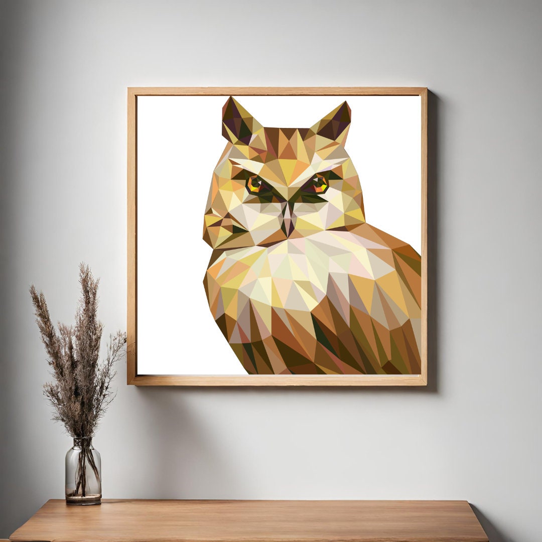 Owl Barn Quilt Pattern: Geometric Design (PDF, SVG) - Etsy