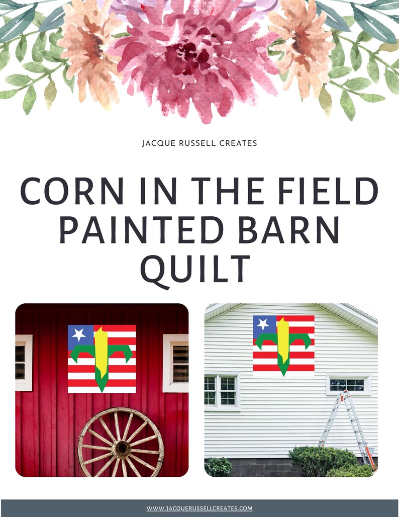 Corn Field Barn Quilt Pattern: Rustic Farmhouse Decor (digital SVG PDF ...