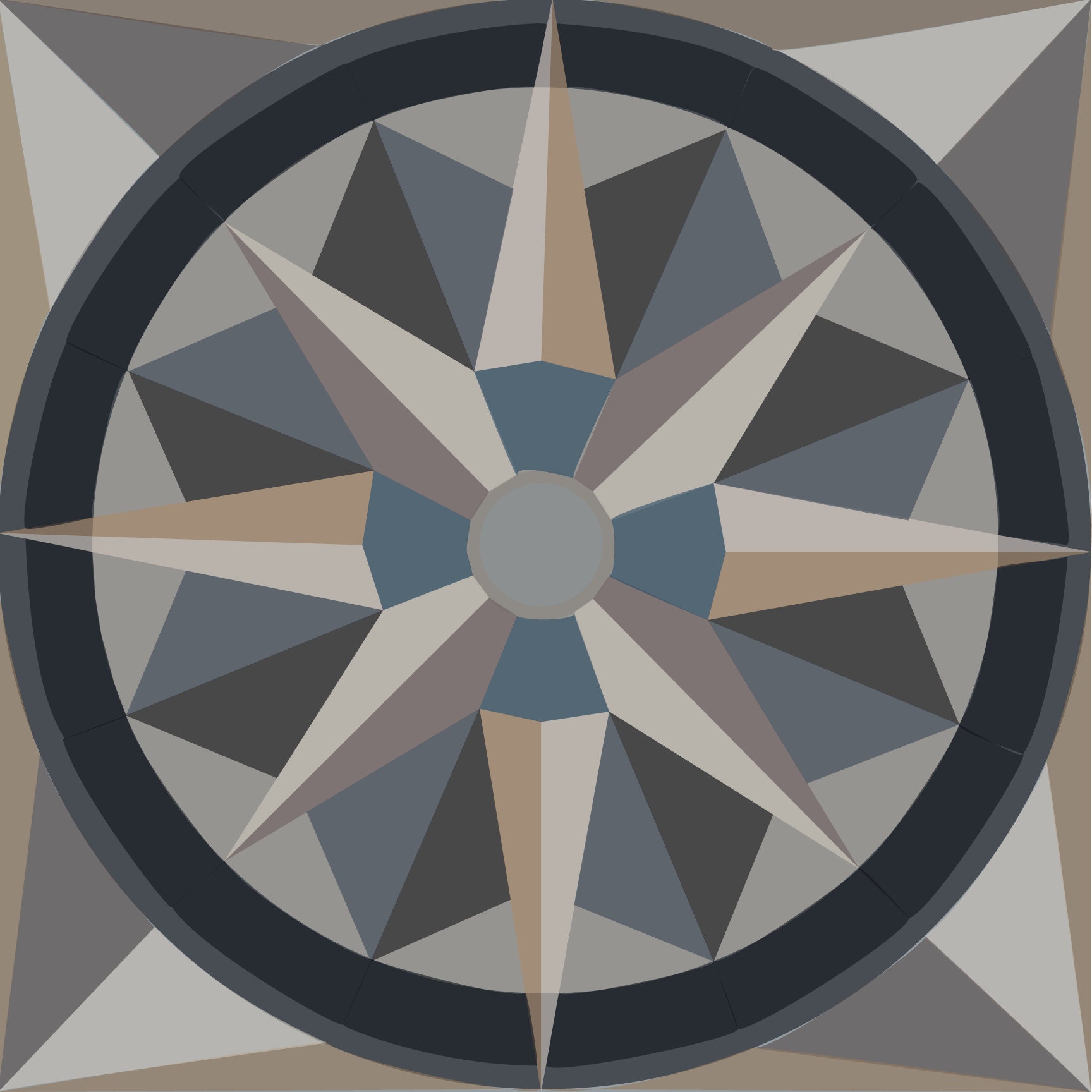 48x48 Mariners Compass Version 2 Painted Barn Quilt Digital PDF SVG ...