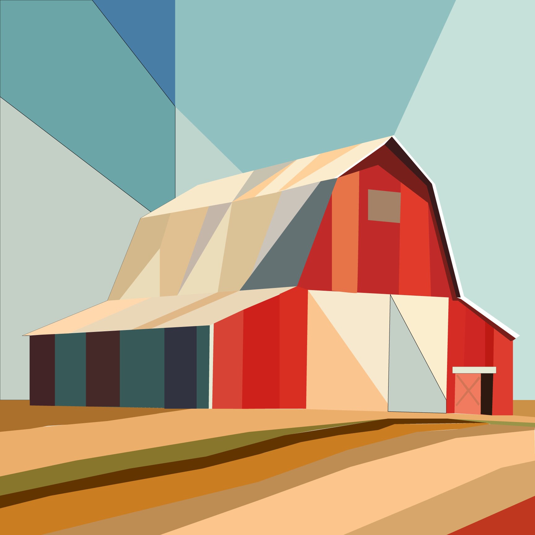 Barn Scene Barn Quilt Digital PDF Pattern Bundle - Etsy