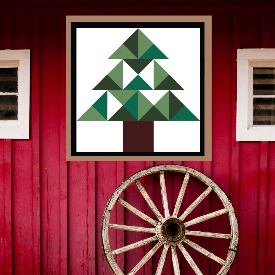 Christmas Tree Barn Quilt Pattern: SVG, PDF, Wood Quilt (digital ...