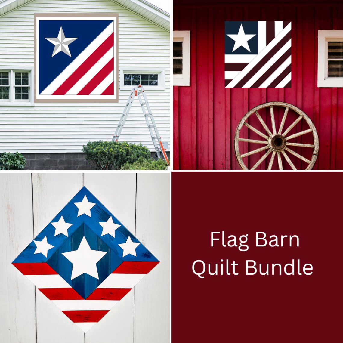 24x24 Flag Barn Quilt PDF Pattern, SVG Pattern, Wood Quilt to Paint for ...