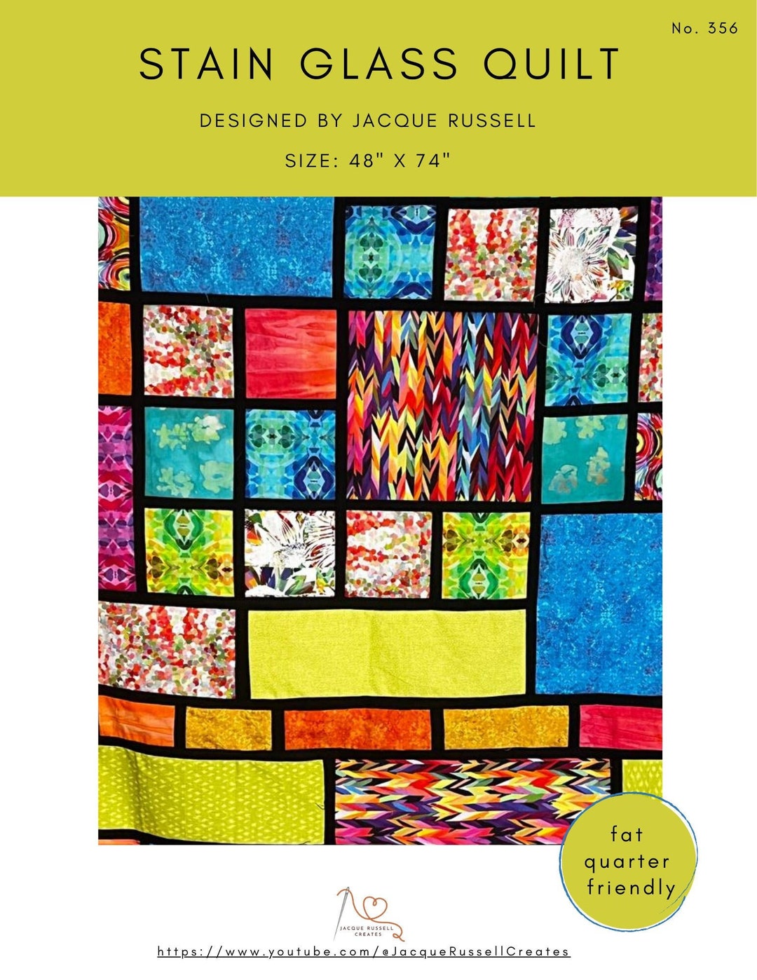 Stain Glass Quilt Pattern PDF Digital Pattern - Etsy