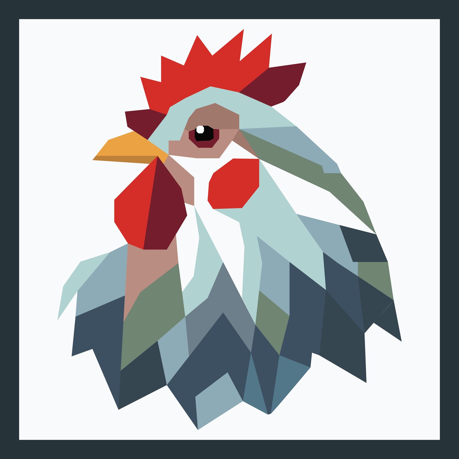 Chicka Barn Quilt Pattern | Modern Chicken Block (PDF Download) - Etsy