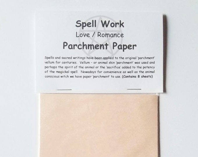 Spell Work Parchment Paper Love & Romance - Etsy
