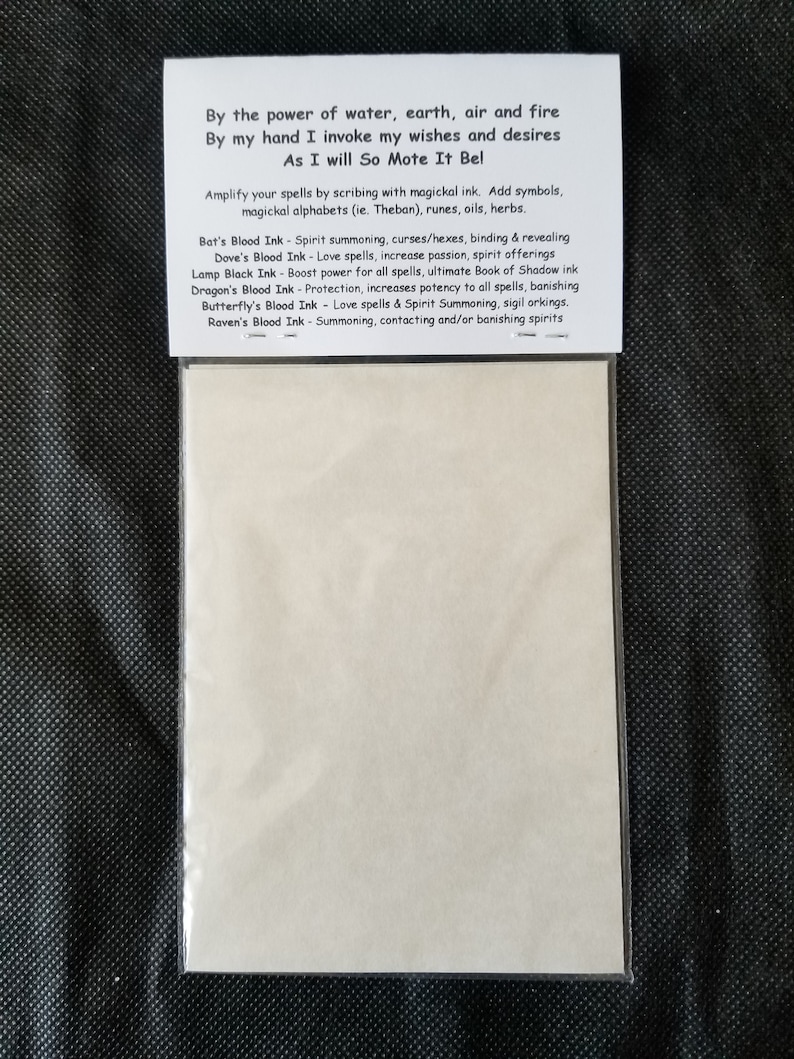 Spell Work Parchment Paper - Etsy