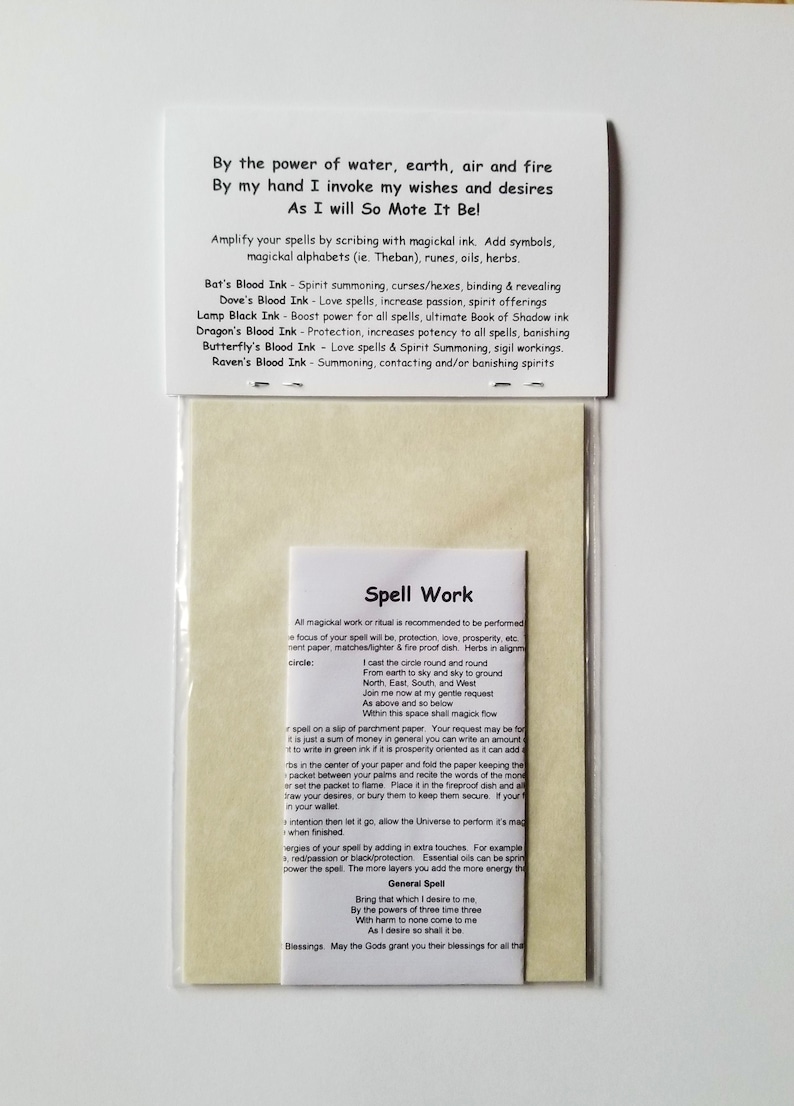 Spell Work Parchment Paper - Etsy