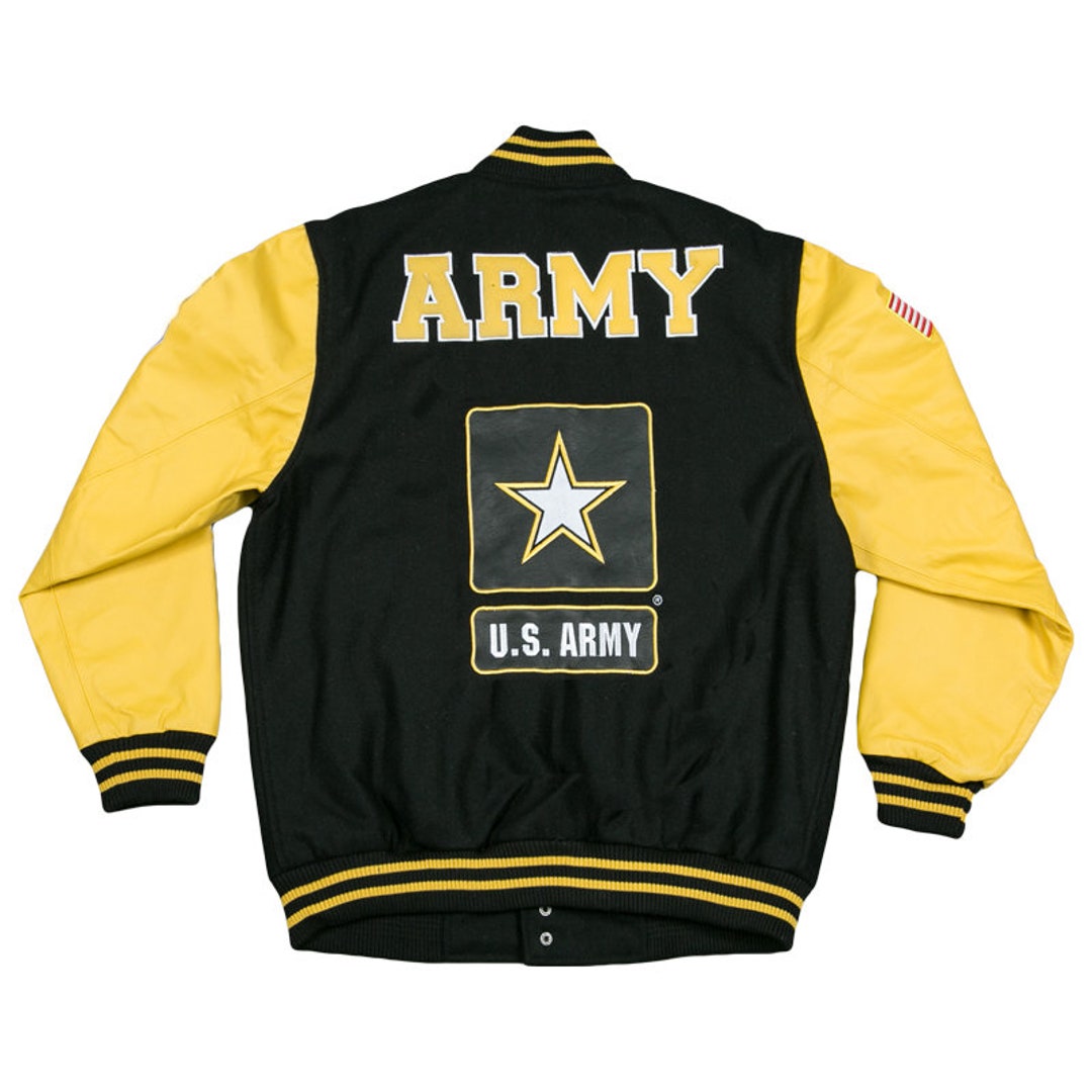 US Amy Leather Varsity Jacket - Etsy