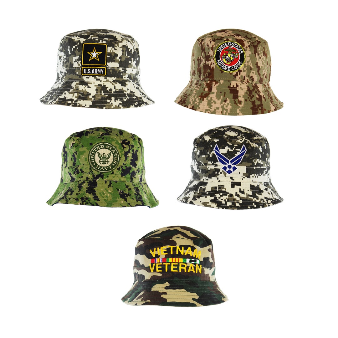 Military Reversible Bucket Hats - Etsy