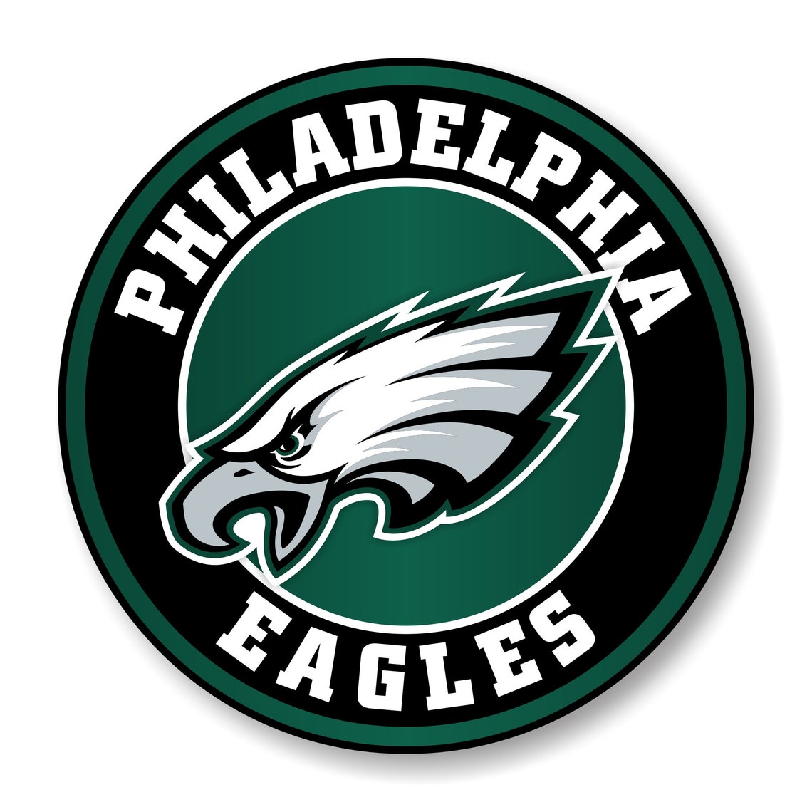Philadelphia Eagles Round Decal | Etsy