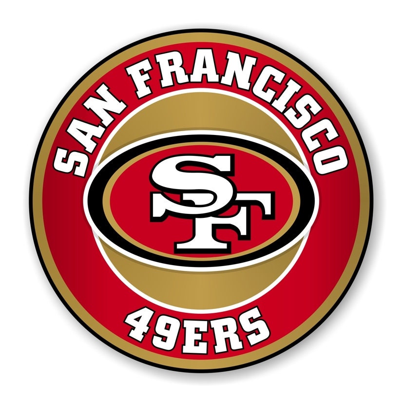 San Francisco 49ers Round Decal | Etsy