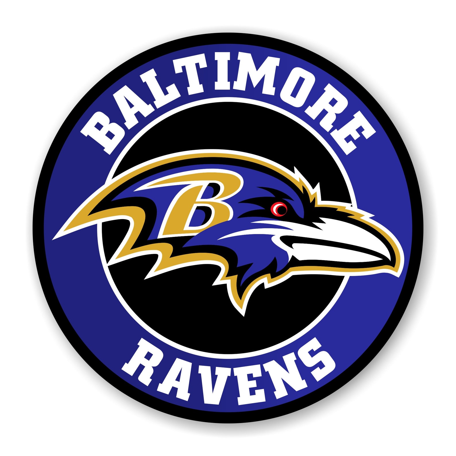 Baltimore Ravens Round Decal | Etsy