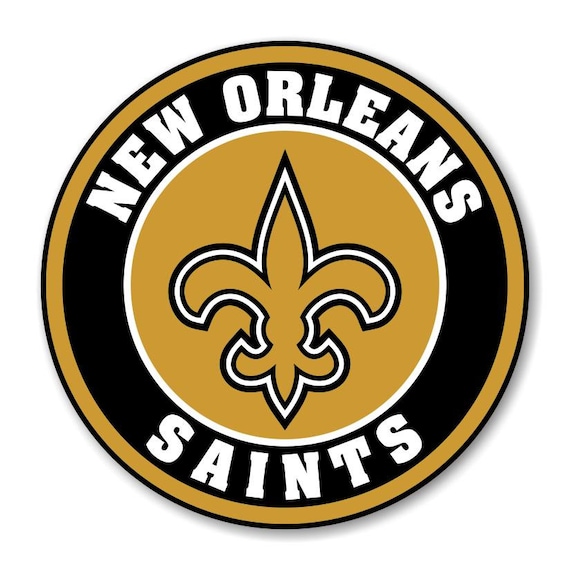 New Orleans Saints Round Decal | Etsy
