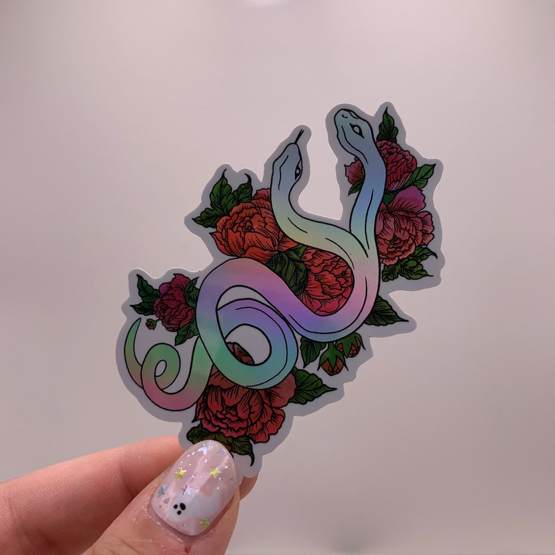 Rainbow Snake Sticker Holographic Rainbow Holo Vinyl - Etsy