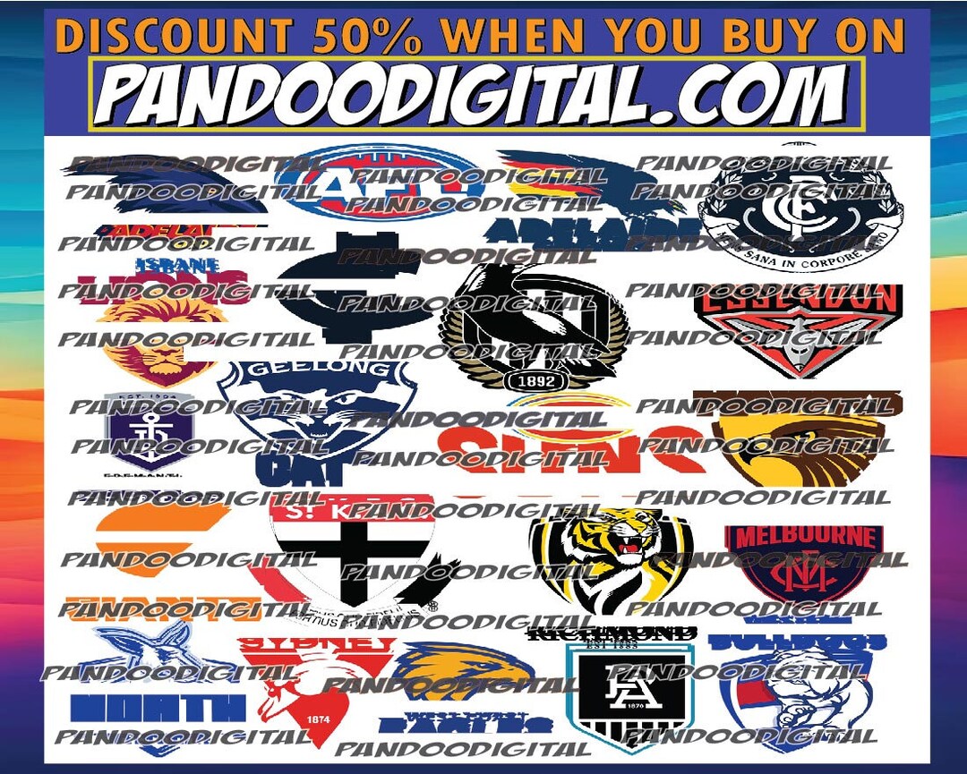 A F L Teams Bundle Svg Afl Logo Svg Football Svg A F L - Etsy