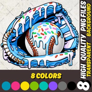 Baseball Ice Cream Drip PNG Baseball Youth Sport Team Baseball Mom Ice ...