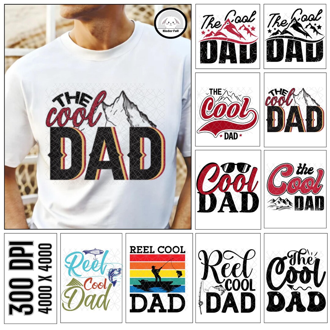 The Cool Dad Png, Dad Sublimation Design, Fathers Day Png, Reel Cool ...