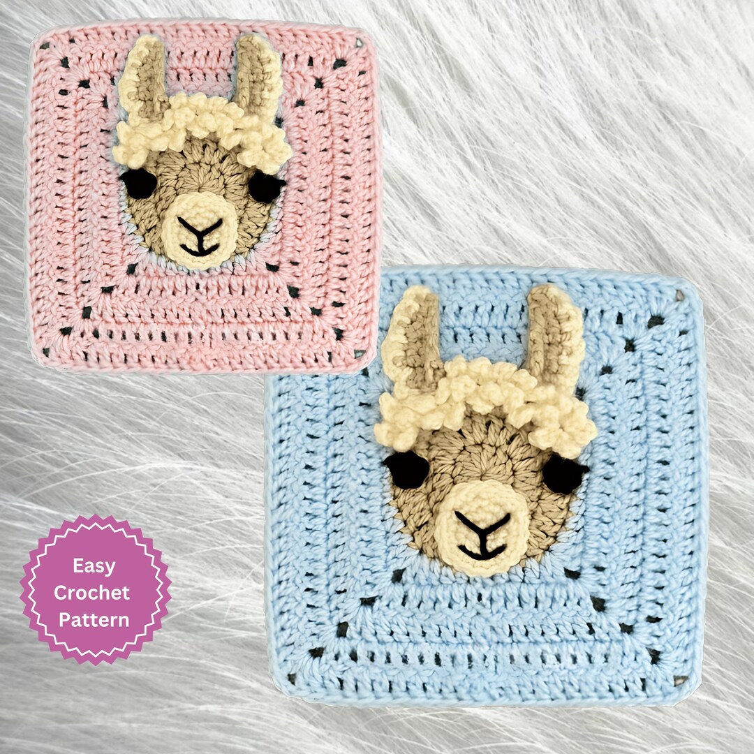 Llamas Granny Square Crochet Pattern PDF, Llamas Crochet, Housewarming ...