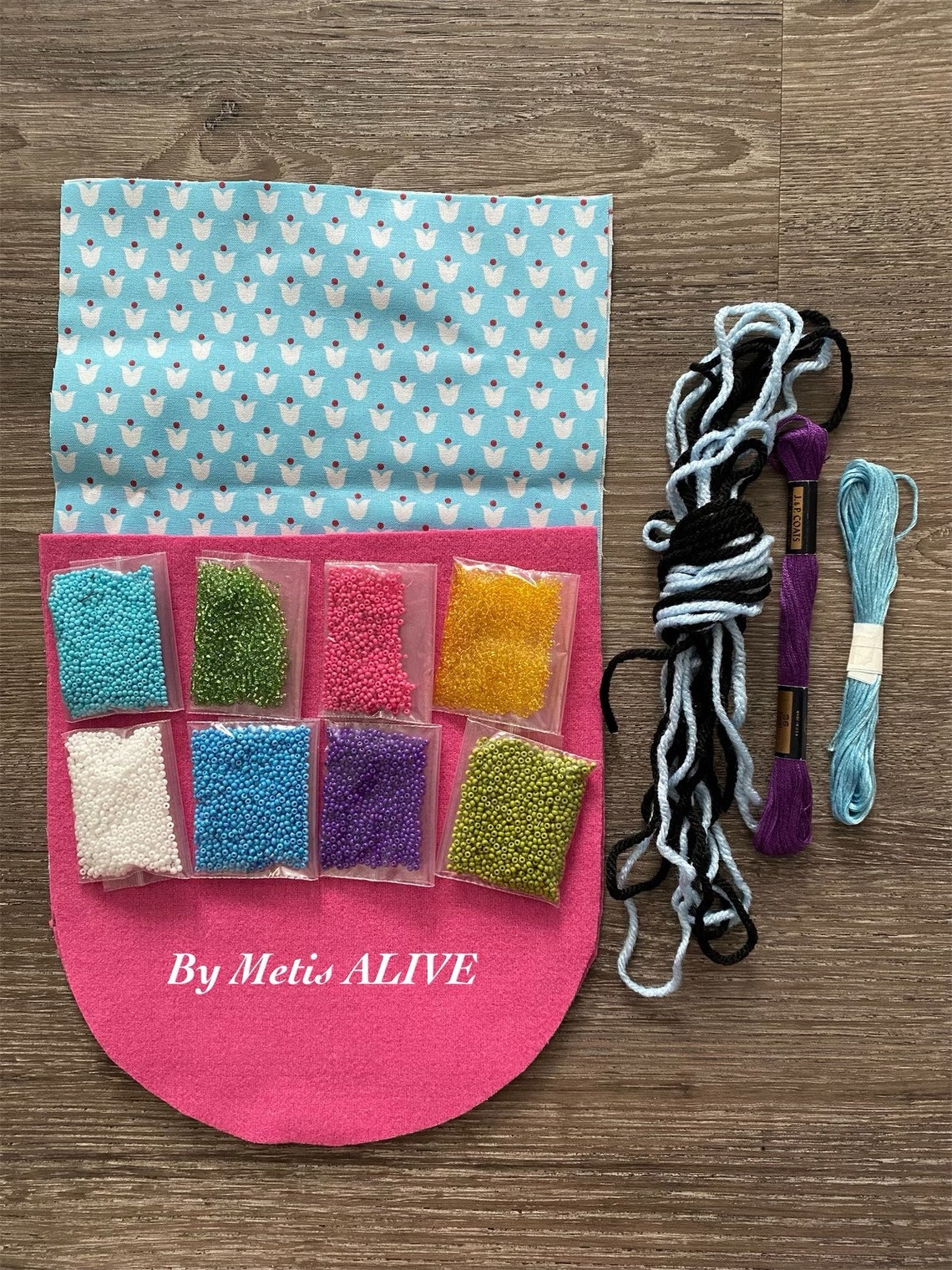 DIY Beaded Pouch Kit with beading video tutorial Metis | Etsy