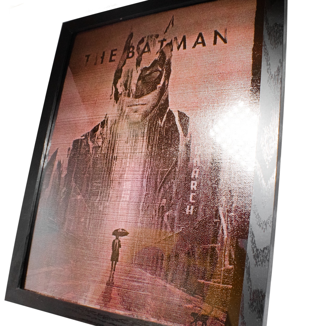 The Batman 2022 Laser Engraved Framed Poster Robert Pattinson - Etsy