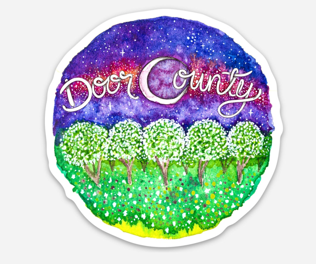 3” Door County Cherry Orchard Blossom Decal, Vinyl Decal, Car Decal ...