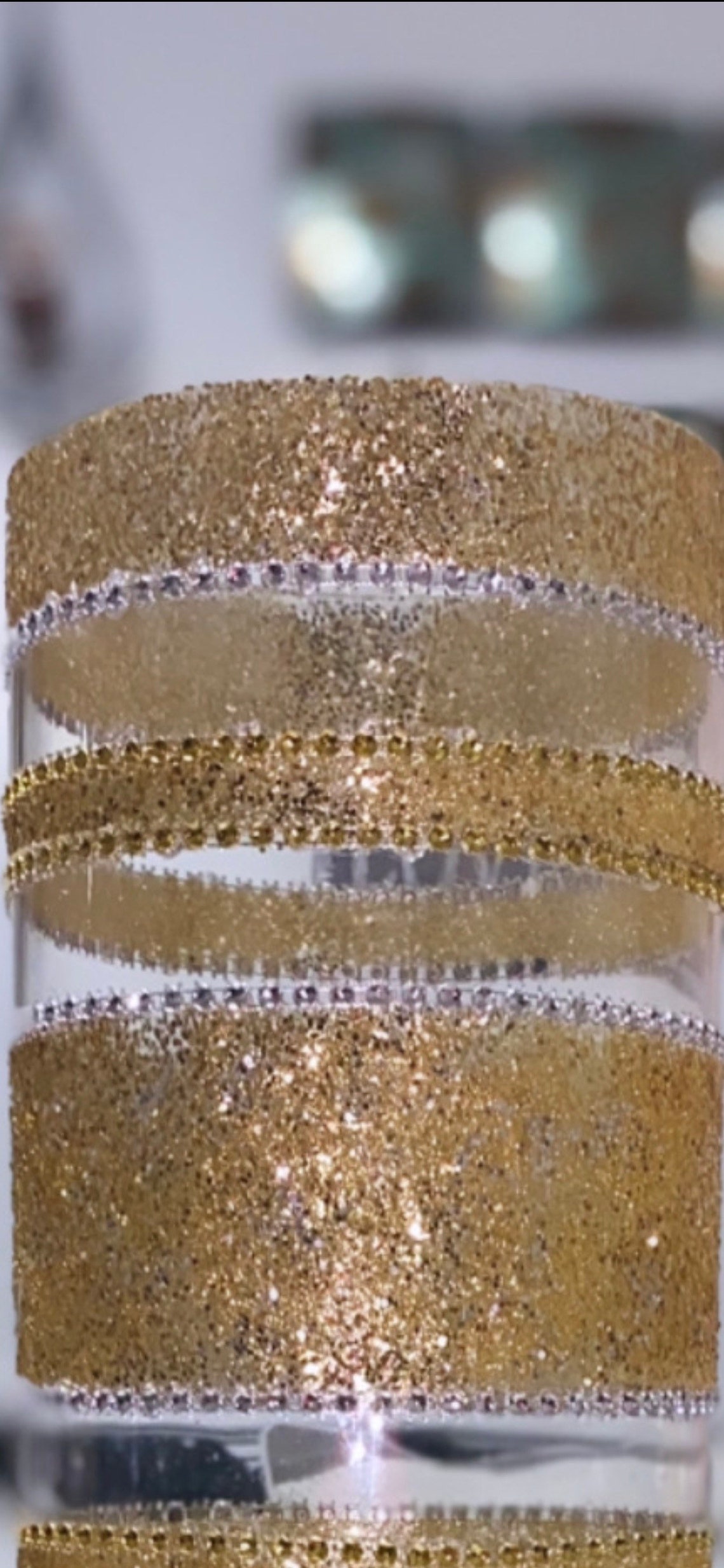 20” Gold and Silver Glitter Vase for Wedding Decor/ Centerpiece, Home ...